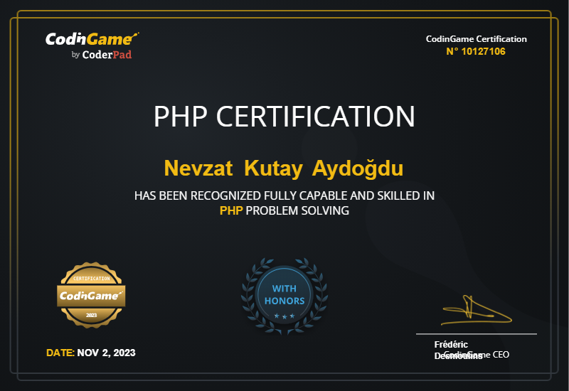 CodinGame Certification