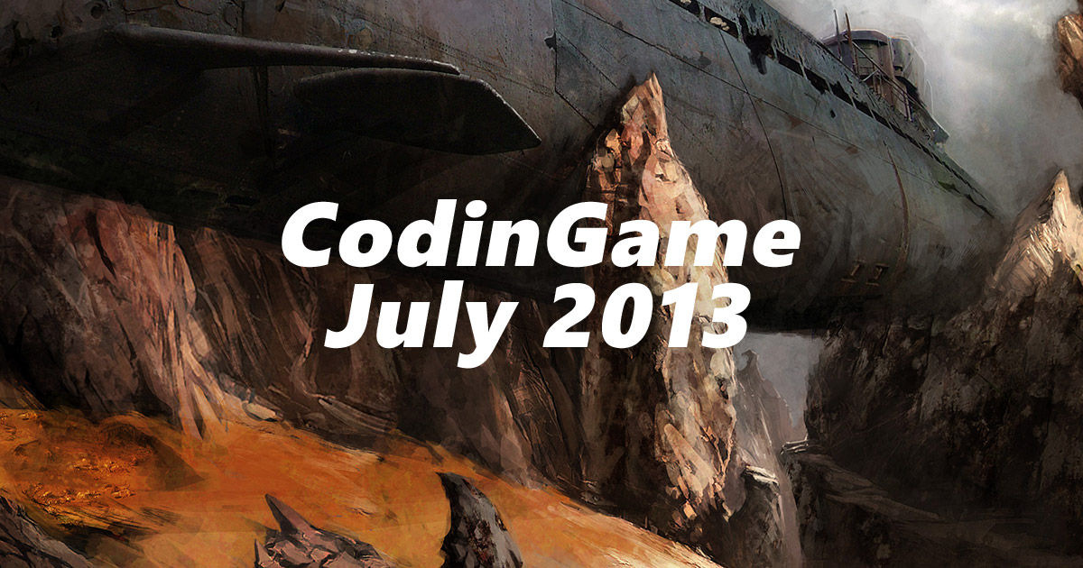 Online programming contest and hackathon "CodinGame July 2013"