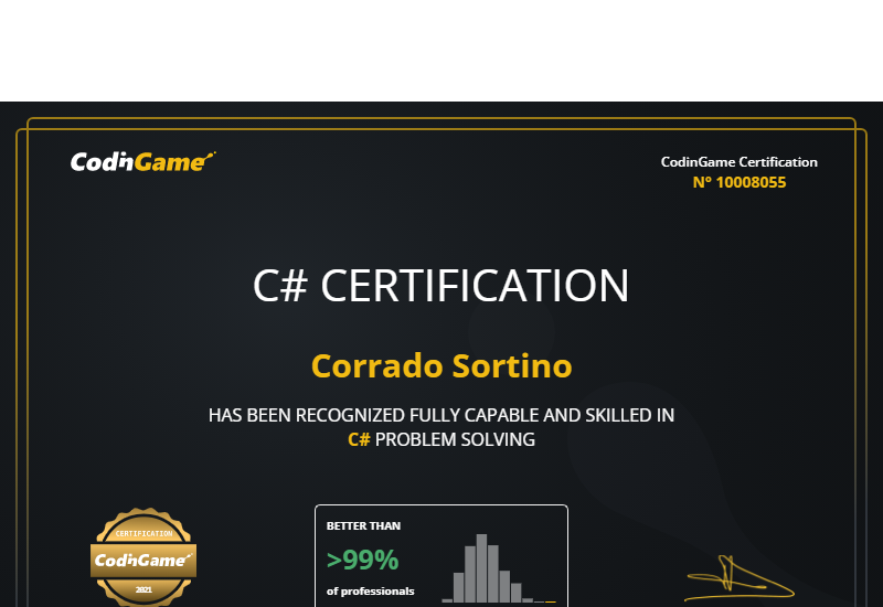 CodinGame Certification
